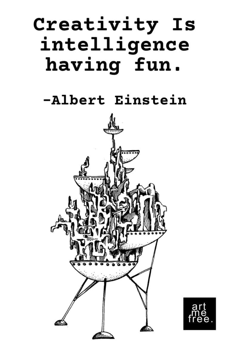Wisdom Meets Doodle Art: 9 Short Einstein Quotes Illustrated - artmefree.