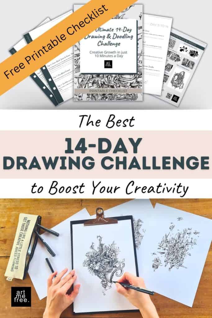 The Ultimate 14-Day Drawing Challenge for Creative Growth - artmefree.