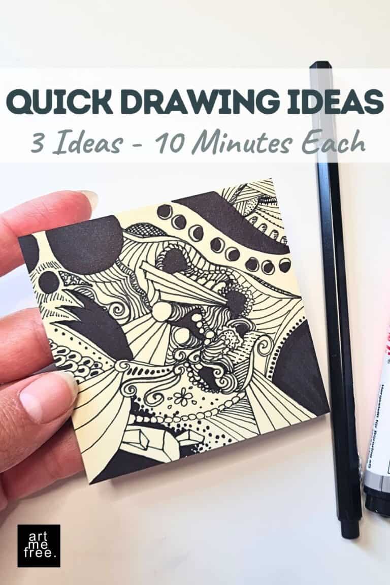 Quick Drawing Ideas for When You Only Have 10 Minutes - artmefree.