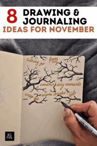 8 Creative November Ideas for Drawing and Journaling - artmefree.