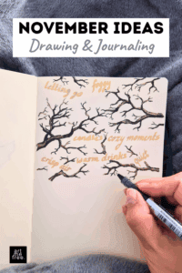 8 Creative November Ideas for Drawing and Journaling - artmefree.
