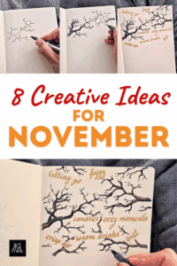 8 Creative November Ideas for Drawing and Journaling - artmefree.