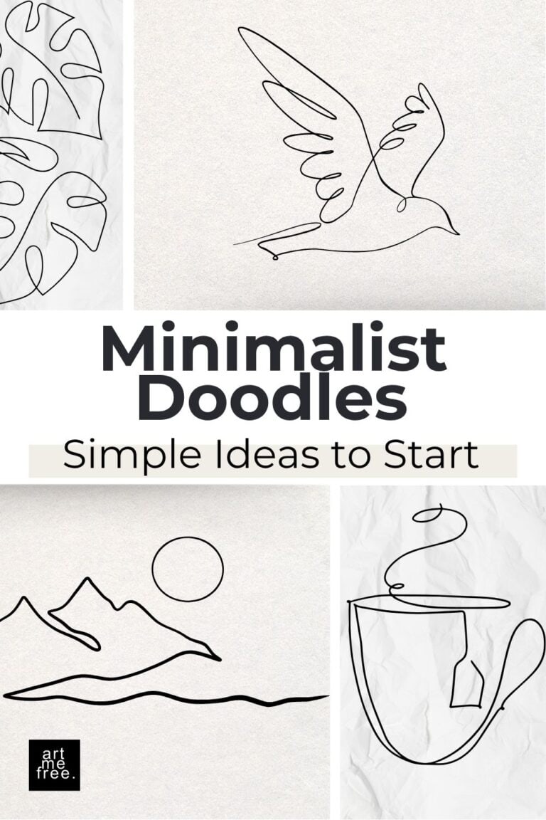 How to Create Minimalist Doodles Using Only a Few Lines - artmefree.