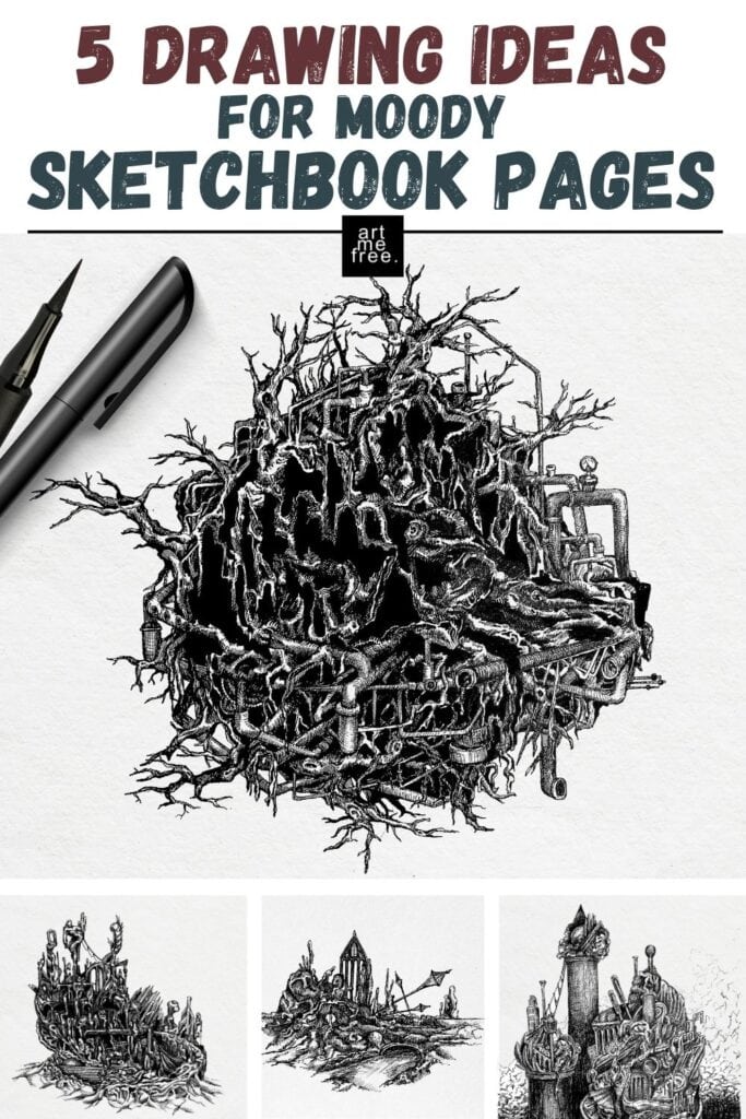 5 Moody Drawings to Add Depth to Your Sketchbook - artmefree.